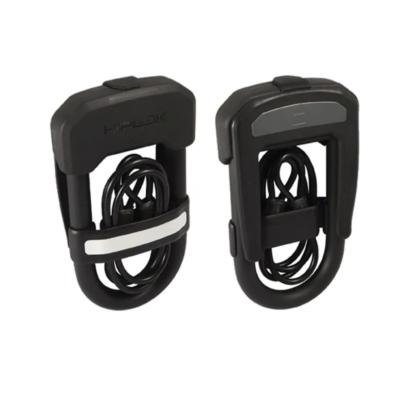Hiplok DC Hardened Steel D-Lock w/Cable and Holder in Black