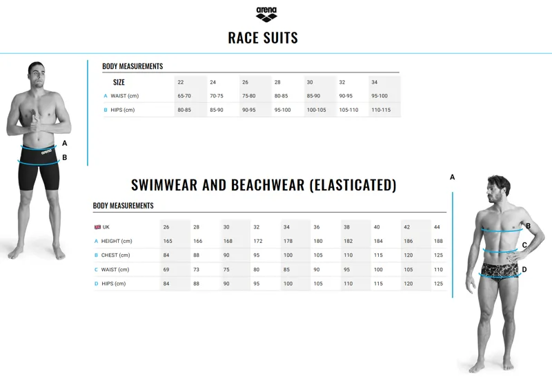 Arena Jammers Size Guide Discount Shop | www.meesenburg.kz