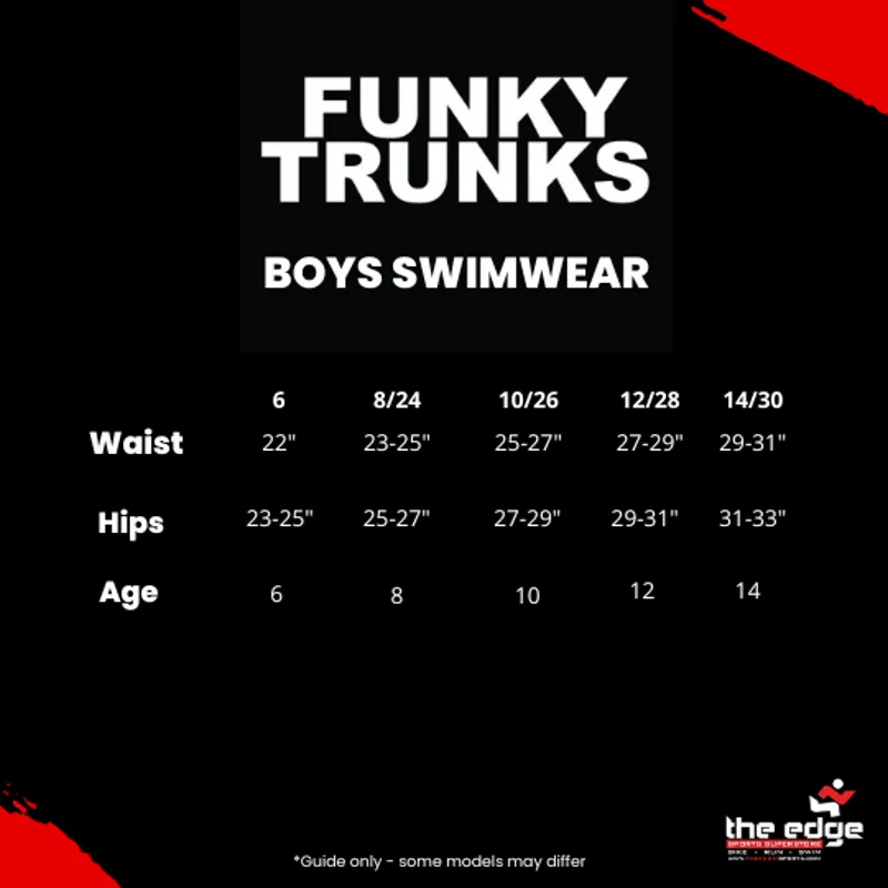 Funky Trunks Boy's Sidewinder Swim Trunks - Fire Cracker