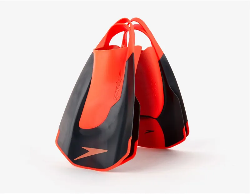 Speedo Fastskin Kick Fin Black Red 11 12Yrs